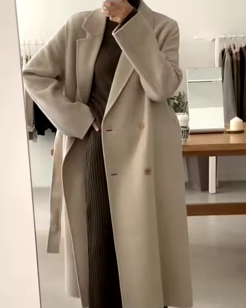 ASHLYN - Casual double-breasted coat – LUXURISTORE